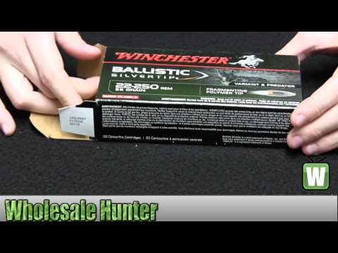 Winchester Ammo 22-250 Remington 55gr Supreme Ballistic Silver Tip Per 20 SBST22250B Unboxing