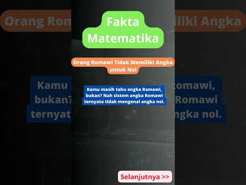 Orang Romawi Tidak Memiliki Angka untuk Nol