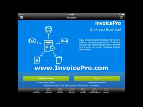 InvoicePro Estimate and Invoice App for iPad