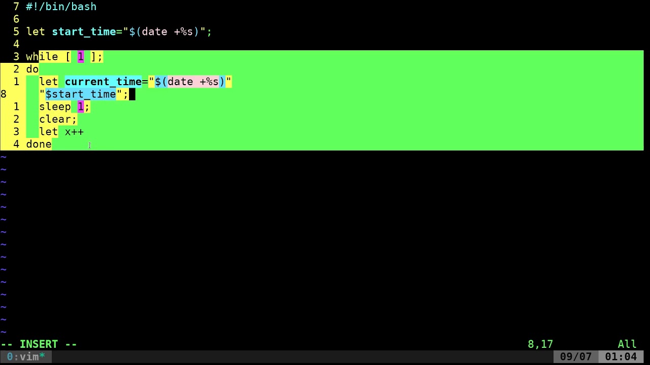Linux Shell Timer Stopwatch BASH Script Part 1