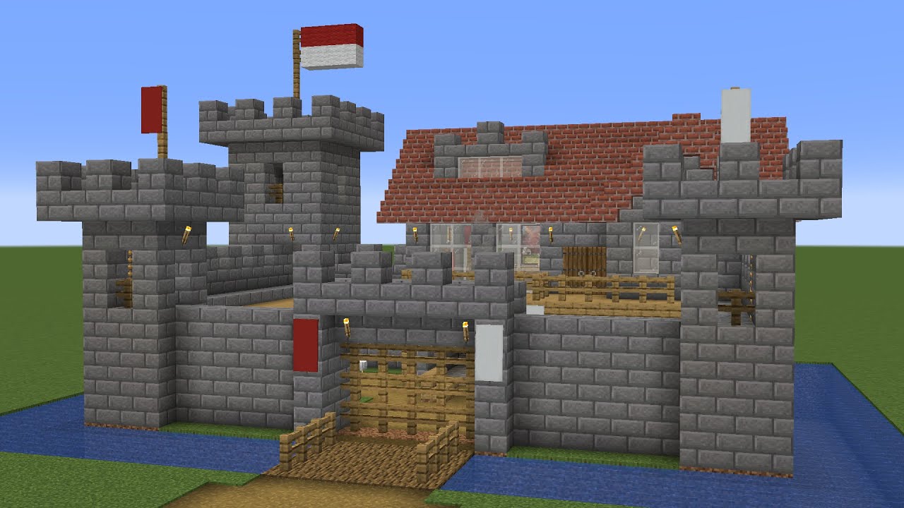 Minecraft - How to build a Large Castle Base - マイクラビルダーズ