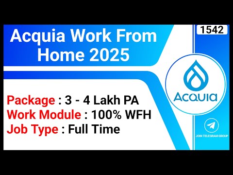 Acquia Work From Home 2025 | Online Job At Home | WFH Job | Associate Quality Engineer Job