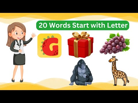 Learn Words with Letter G | G is for GOAT๐| LEARN LETTER Gg WORDS | Words that start with Gg
