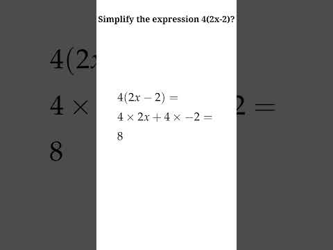 Simplify the expansion 4(2x-2)