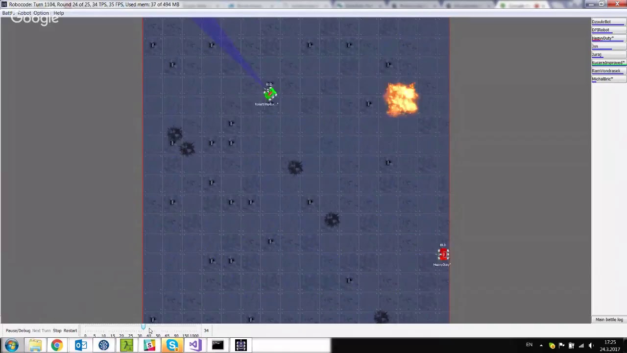 CN Indeed Hackathon 2017 Robocode - Final battle
