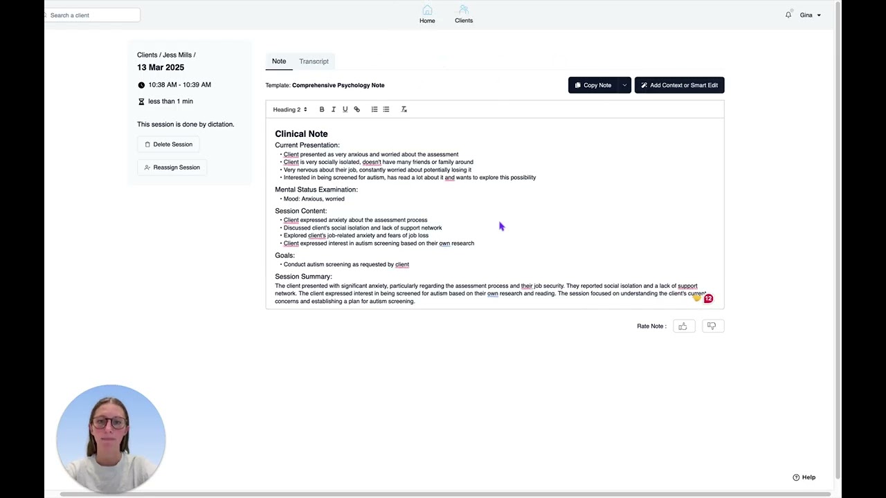 Deleting Session Notes in NovoNote