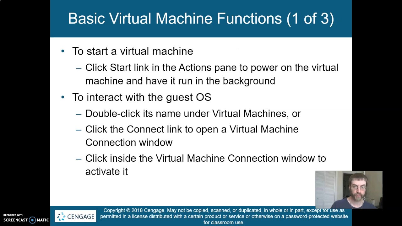 Virtualization Chapter 5: Basic Virtual Machine Functions