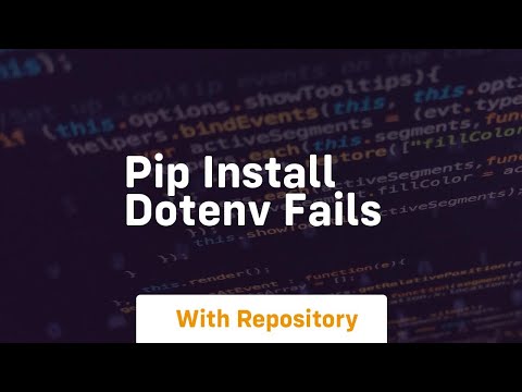 pip install dotenv fails