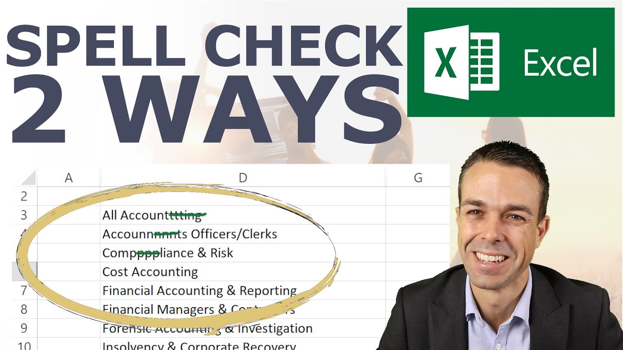 Spell Check 2 Ways! In Excel
