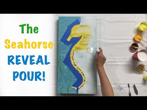 A Seahorse REVEAL POUR! 👀 Micro Swipe Over A Sea Grass Background