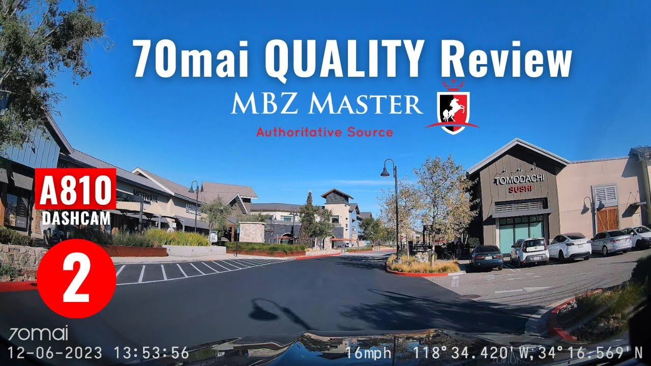 70mai QUALITY Review | A810 4k Dashcam | Part 2 – MBZ Master