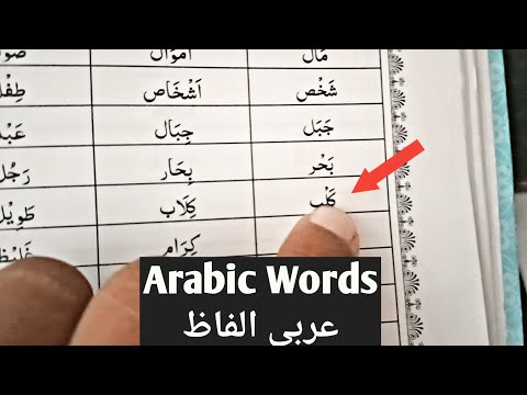 Arabic Alfaz Ki Jama (plural)