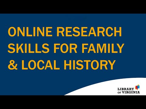 Online Research Skills for Family and Local History