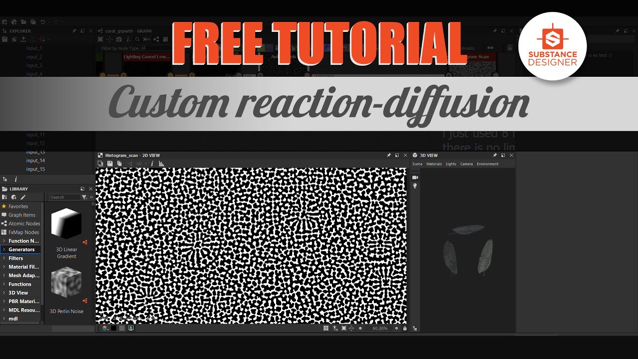 Custom reaction diffusion tutorial in Substance Designer