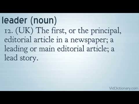 leader - definition