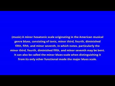 what is the meaning of blues scale