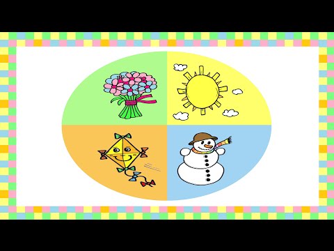 Deutsch lernen: Die Jahresuhr (learn seasons in German - apprendre l'allemand: les saisons)