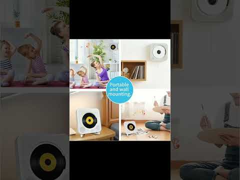 CD Player Portable with Bluetooth Wall Mountable CD Music Player Built-in HiFi Speaker