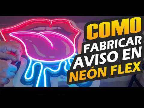 Como hacer un AVISO en neon flex 💥 Tutorial neon flex ➰