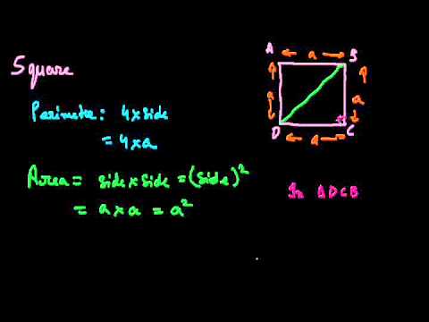 Perimeter and Area of Square - Mensuration Video Lecture - Class 7