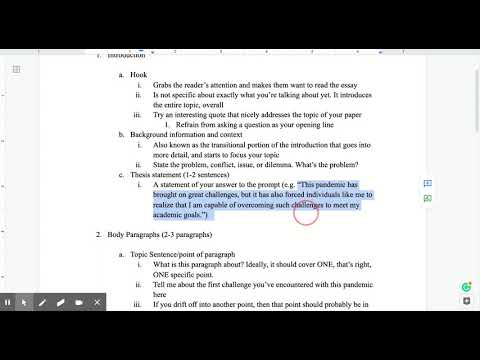 Narrative Essay Structure