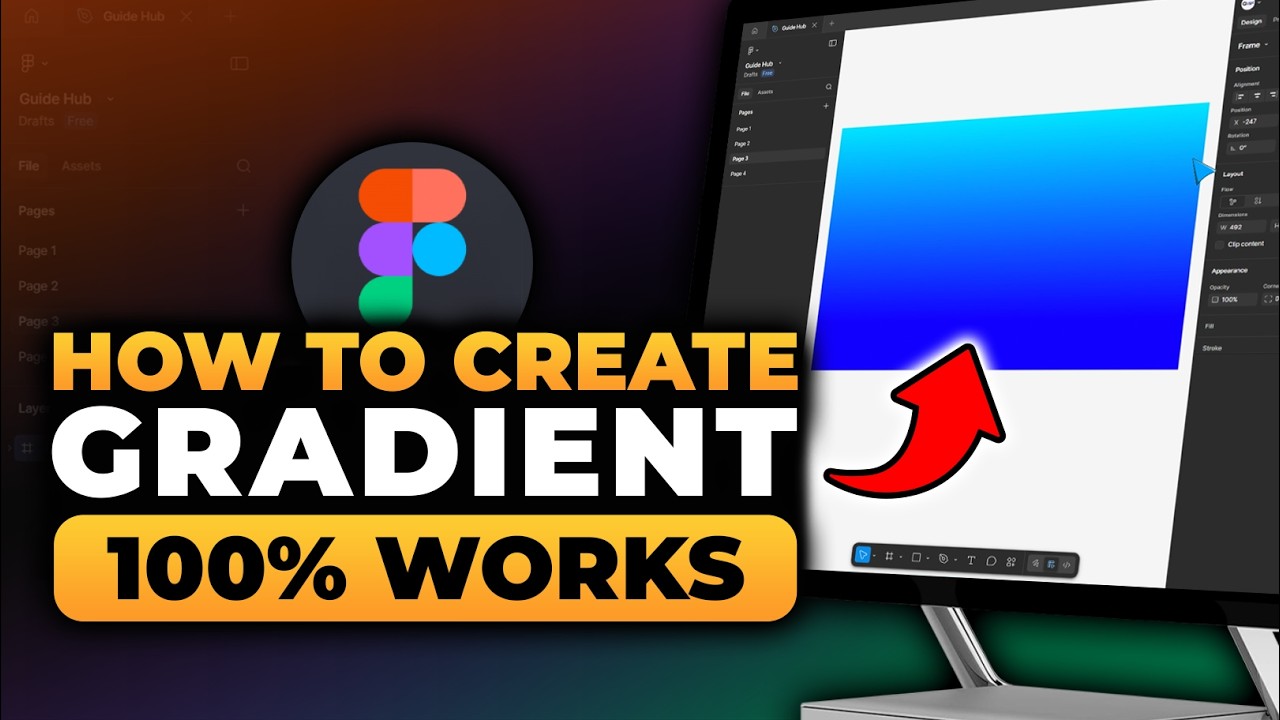 Create Gradient On Figma (FAST & EASY) | 100% WORKS | NO Yapping | How To Create a Gradient in Figma