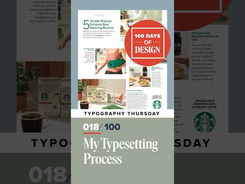 How I Set My Typography | Day 18 of 100 Days of Design #shorts