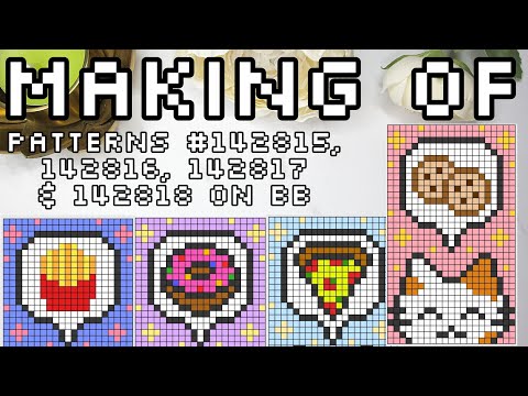 MAKING OF patterns # 142815, 142816, 142817 & 142818 on BraceletBook 🍟🍩🍕🍪 | VLATKAKNOTS TUTORIALS