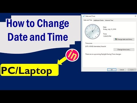 How to change date and time your PC