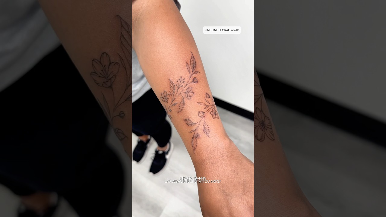 Floral Wrap Arm Tattoo in Las Vegas, NV by @inkwithjoanna www.inkwithjoanna.com #lasvegas #tattoo