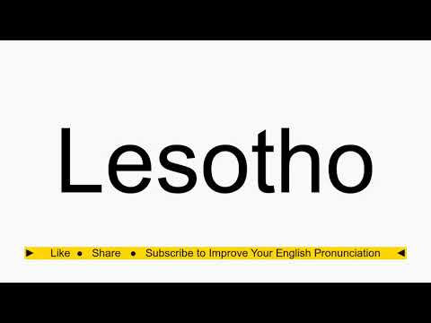 How to pronounce Lesotho
