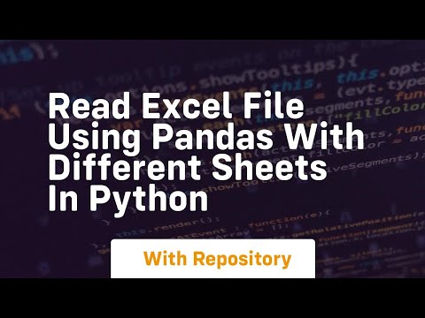 Read excel file using pandas with different sheets in python