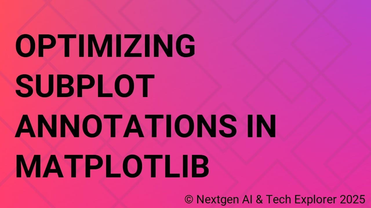 Optimizing Subplot Annotations in Matplotlib