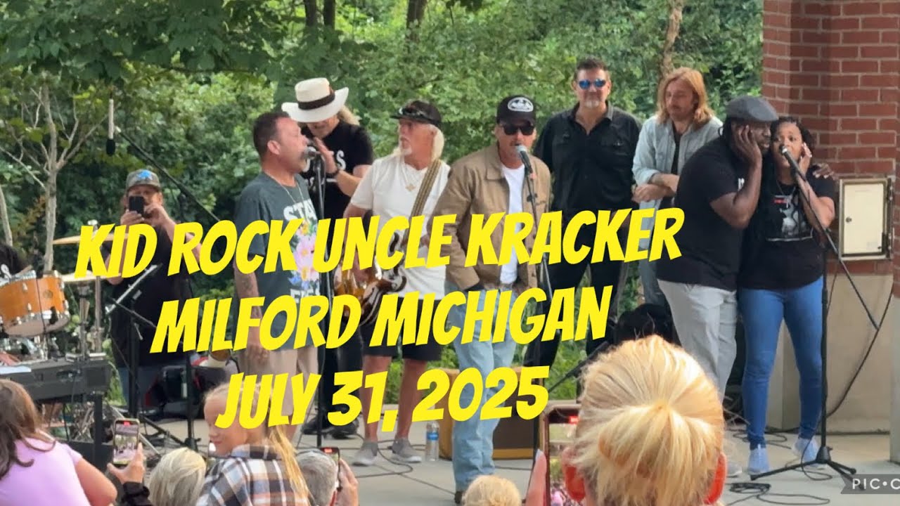Kid Rock & Uncle Kracker play Drift Away at Central Park in Milford Michigan
