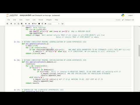 VTU AIML LAB3 CANDIDATE ELIMINATION ALGORITHM||Candidate elimination to derive consistent hypotheses
