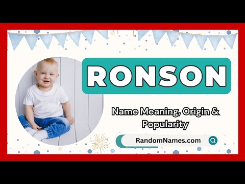 Ronson - Baby Boy Name Meaning, Origin & Popularity - RandomNames.com