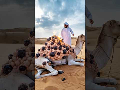 A Bedouin helped his faithful camel get rid of parasites by burning them off #camel