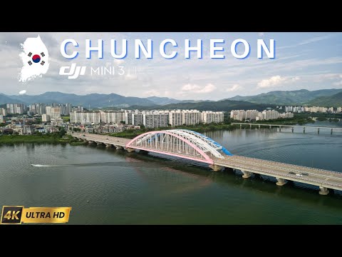 Chuncheon 춘천 🇰🇷 Drone Video | City of Dak-Galbi 닭갈비 | 4K UHD