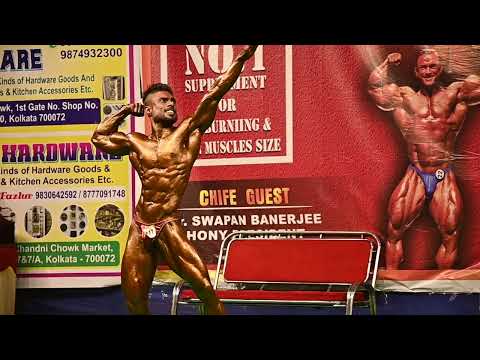 optional posing at Mr. Atlas of Howrah 2022... west Bengal Bodybuilding.