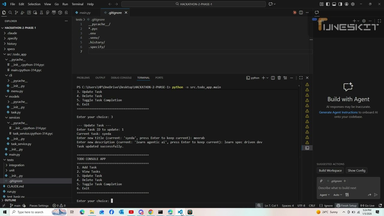 Python Todo CLI App | Beginner python project | Command Line Application 
