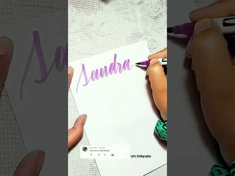 Lettering "Sandra" #art #calligraphy #technique #tutorial