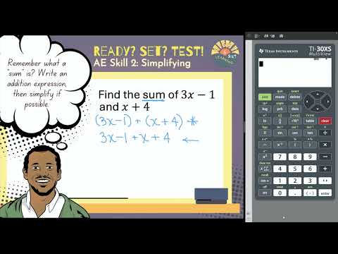 Ready? Set? Test! Sum of Polynomials (AE, Skill 2, # 2)