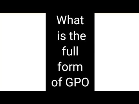 What is the full form of GPO