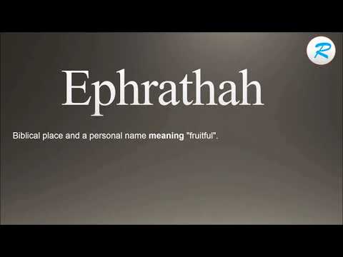 How to pronounce Ephrathah