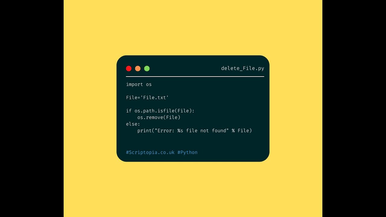 Python OS - Delete a file