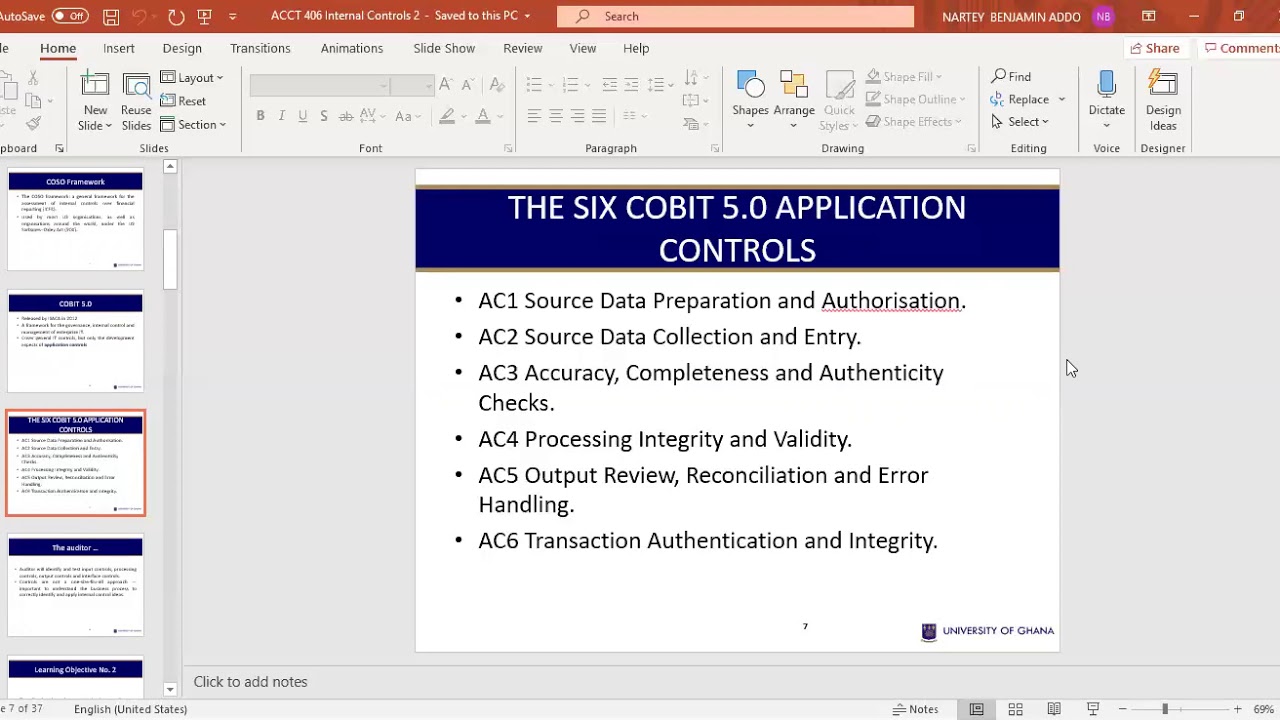 AIS Lecture 9: Internal Controls II