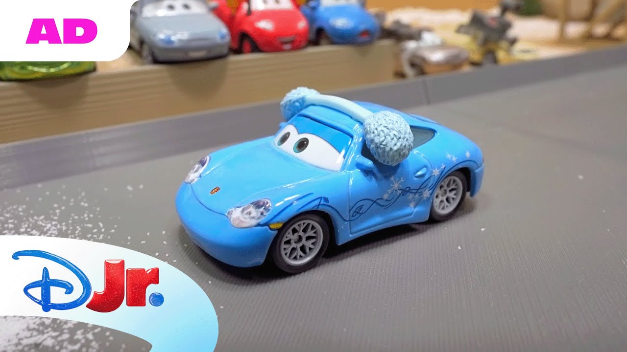 AD | Chick Hicks vs. Sally on an EPIC Winter Race! Holiday Diecasts | Pixar Cars | @disneyjr