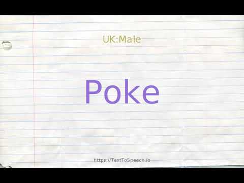 How to pronounce poke
