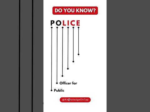 Police Full Form in English #abbreviations #cops