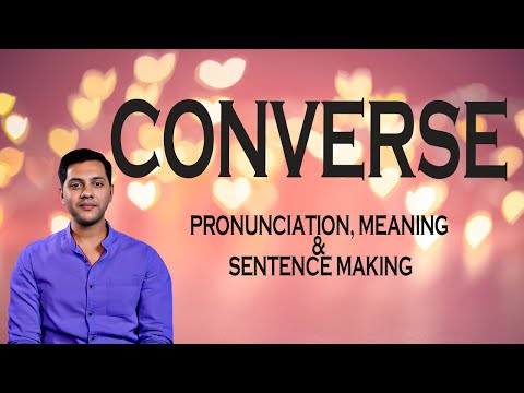 Converse - Meaning & Pronunciation Word World Audio Video Dictionary